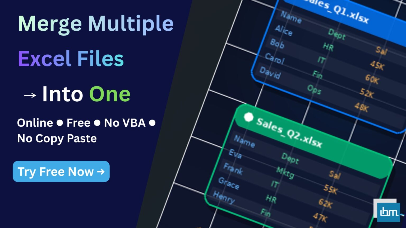 Merge Multiple Excel Files Into One Online Free – IBusiness Tools