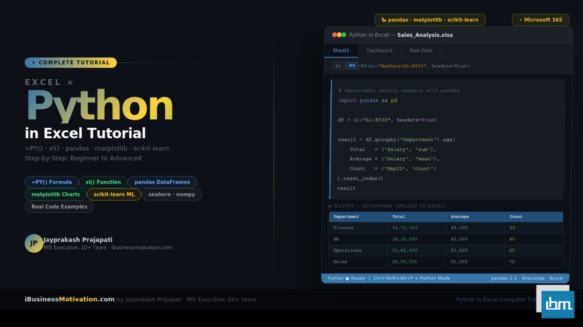 Python in Excel Tutorial: Complete Step-by-Step Guide